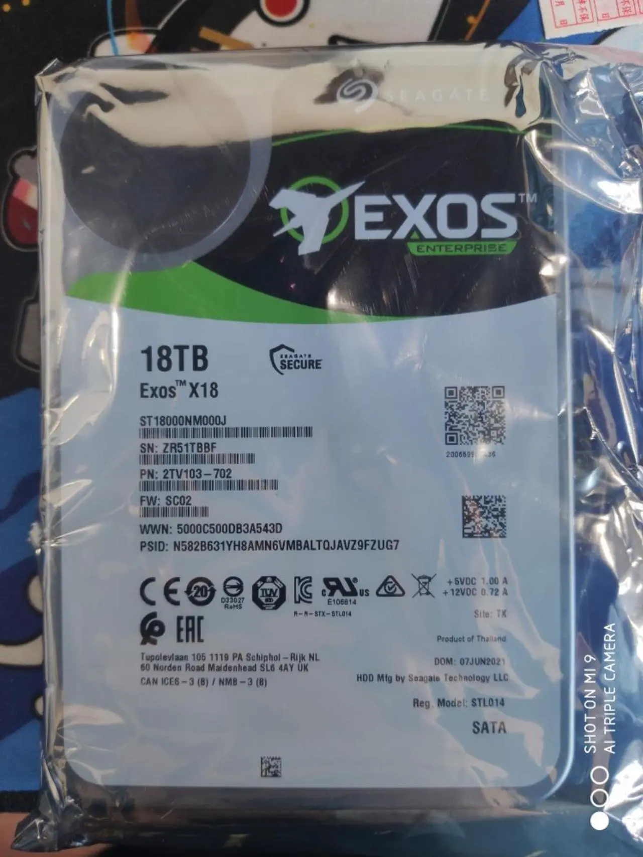 ST18000NM000J Galaxy Enterprise Disk 18T Helium Disk 7200 RPM 256 Cache ...