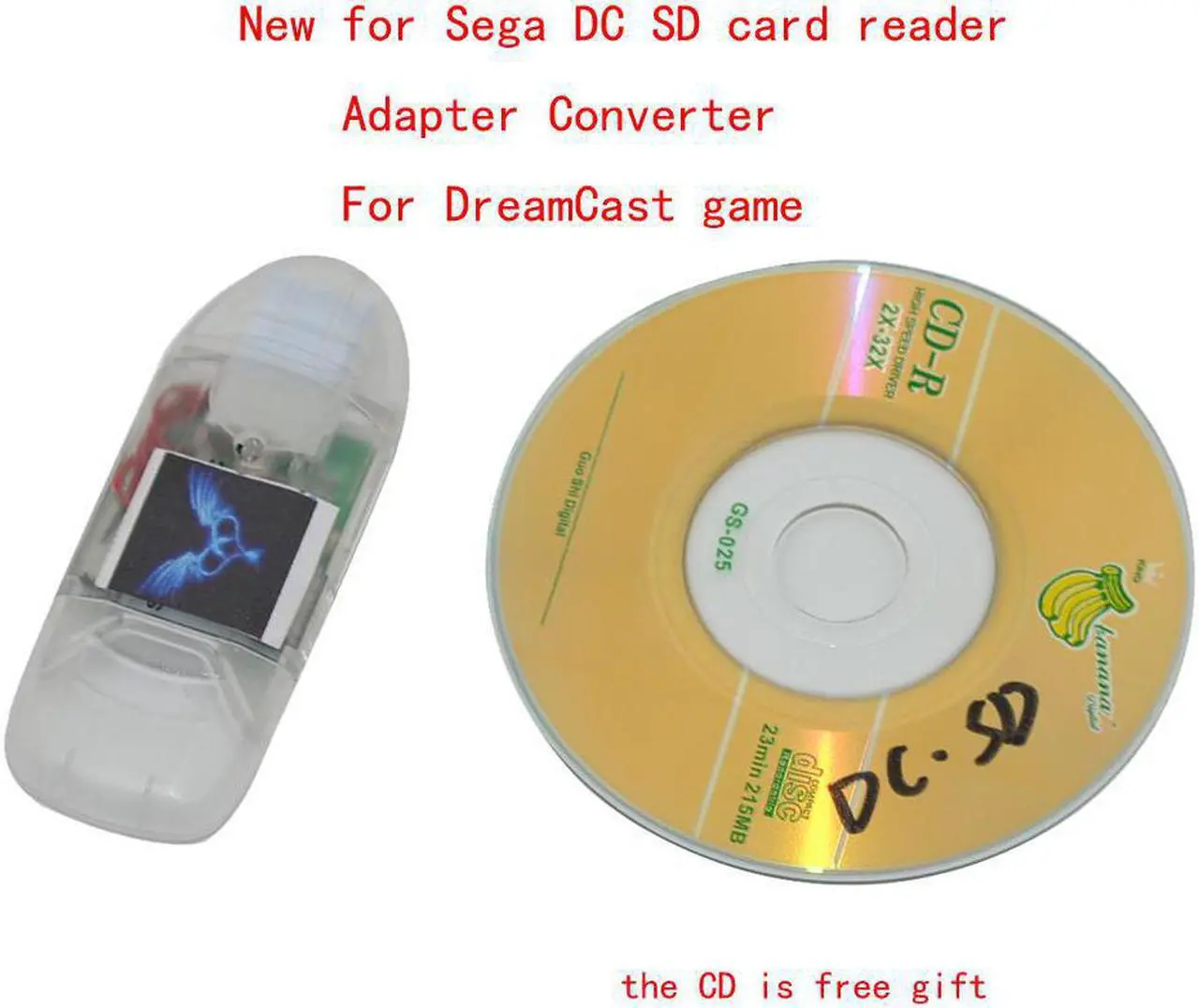 For Sega DC SD card reader with indicator light Adapter Converter For ...