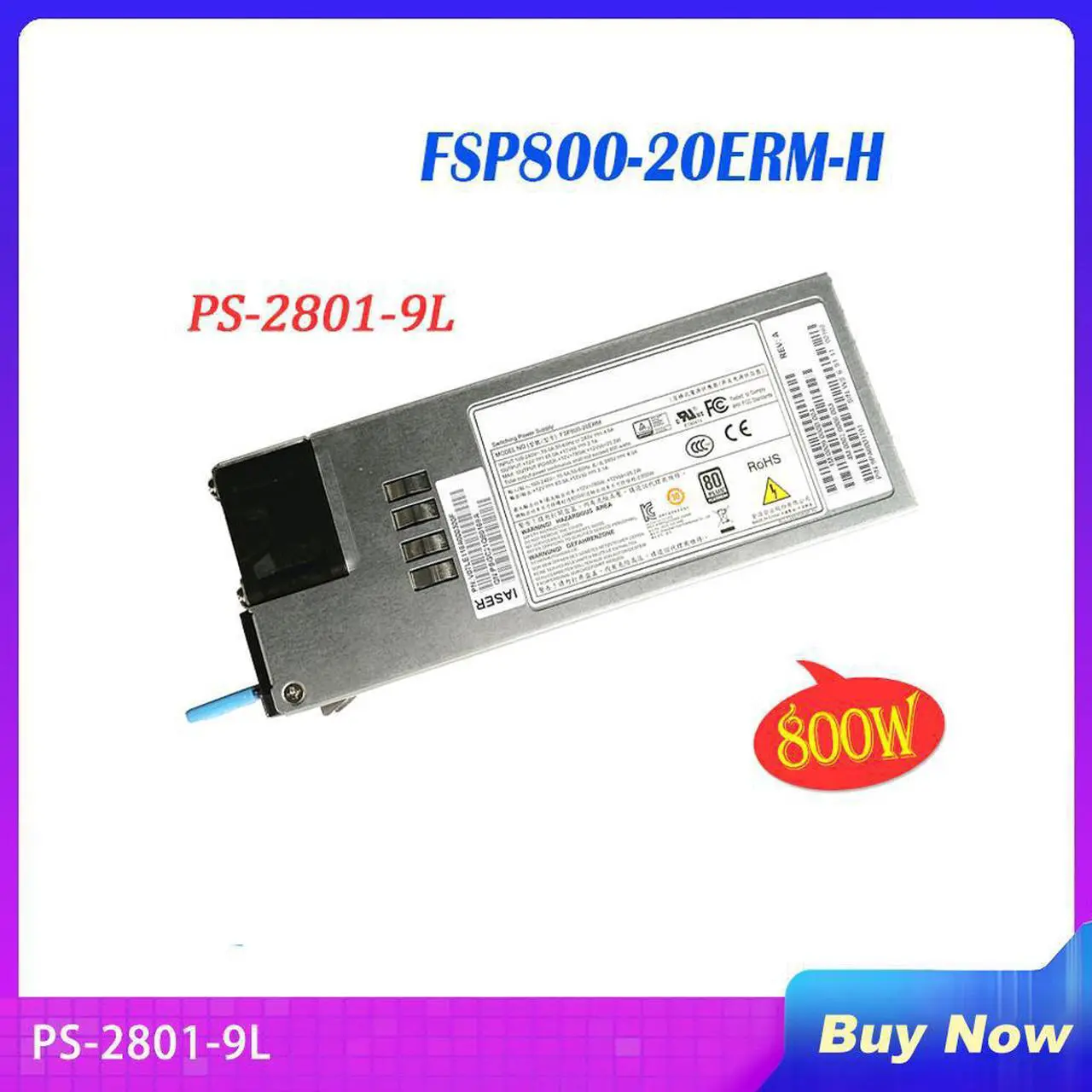 Server Power Supply For FSP FSP800-20ERM-H PS-2801-9L 12V 65A 800W ...
