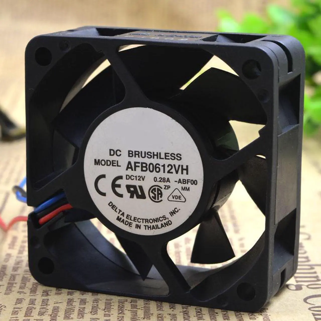 6cm 6025 12V 0.30A AFB0612VH-F00 three-line double ball chassis power ...