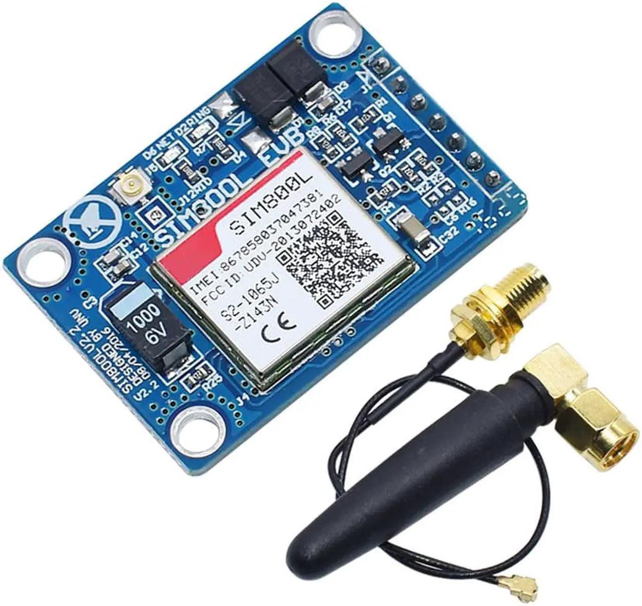 WAVGAT SIM800L V2.0 5V Wireless GSM GPRS MODULE Quad-Band W/ Antenna ...