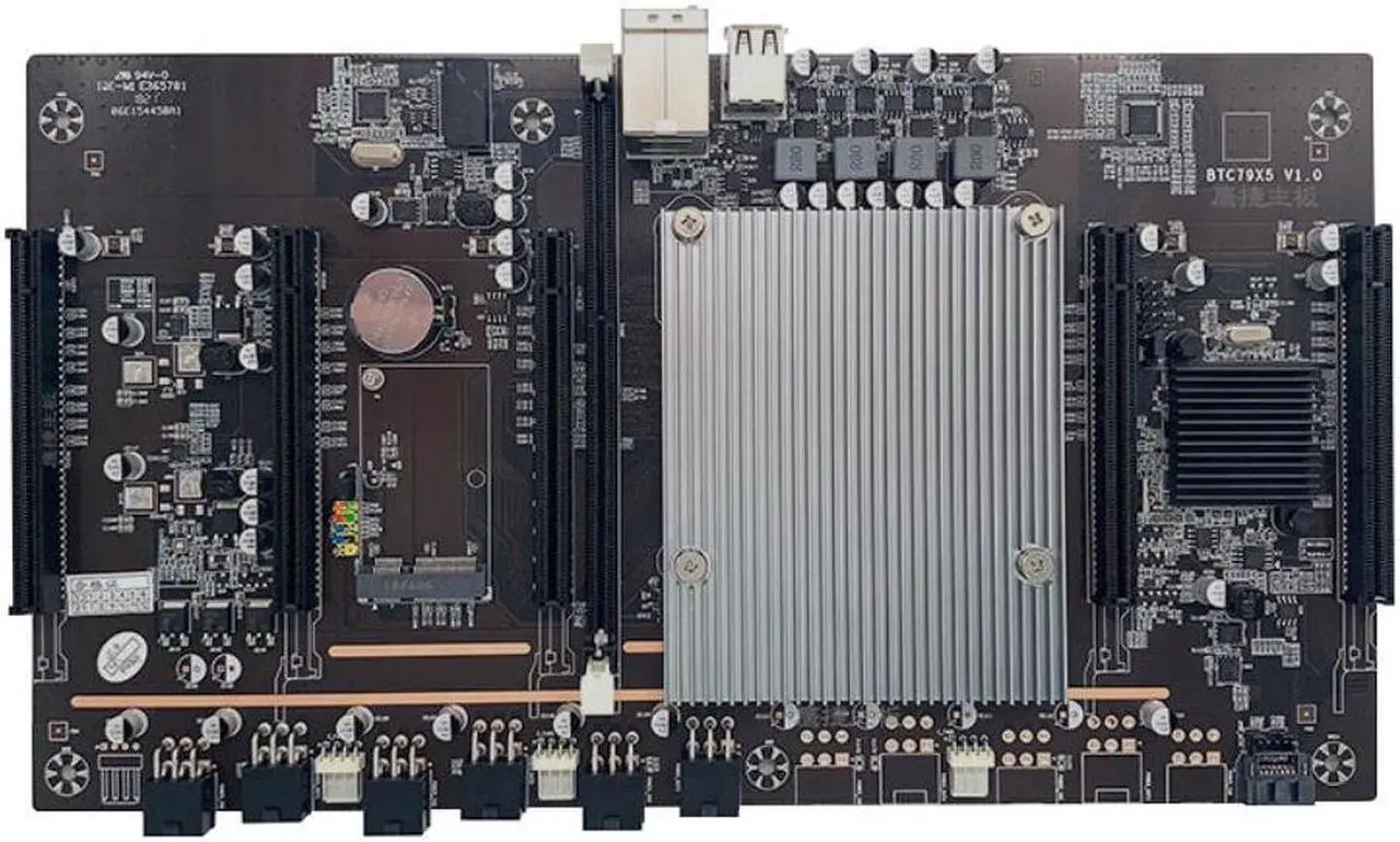 BTC X79 X5 Miner Motherboard 5 PCIE X8 LGA 2011 H61 Chip 32G DDR3 SATA ...