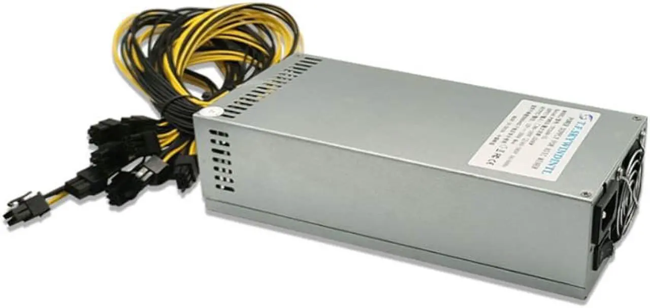 2000w Mining 2000W ETH Mining Rig Power Supply 2U Miner GPU PSU with 10 ...
