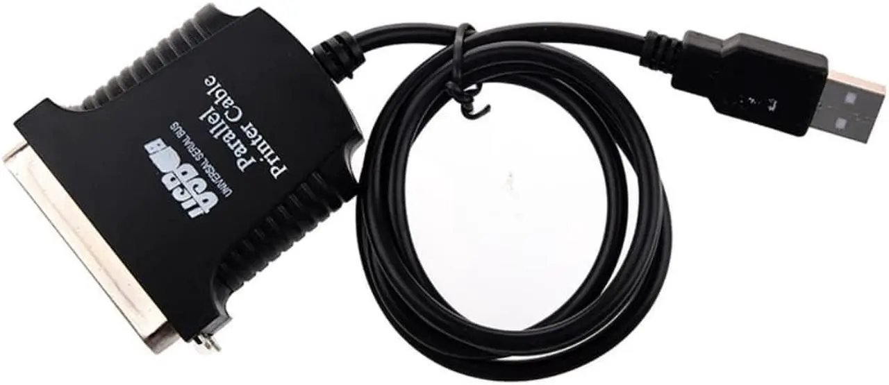 USB printer parallel port 36pin male conversion cable Black - Newegg.com