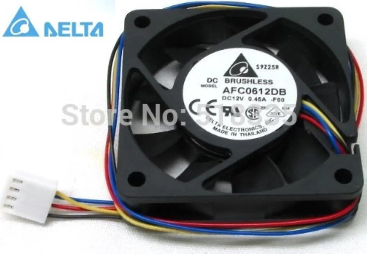 for delta AFC0612DB-F00 60x60x15mm Cooling Fan, 7200 RPM, 29.24 CFM, 47 ...