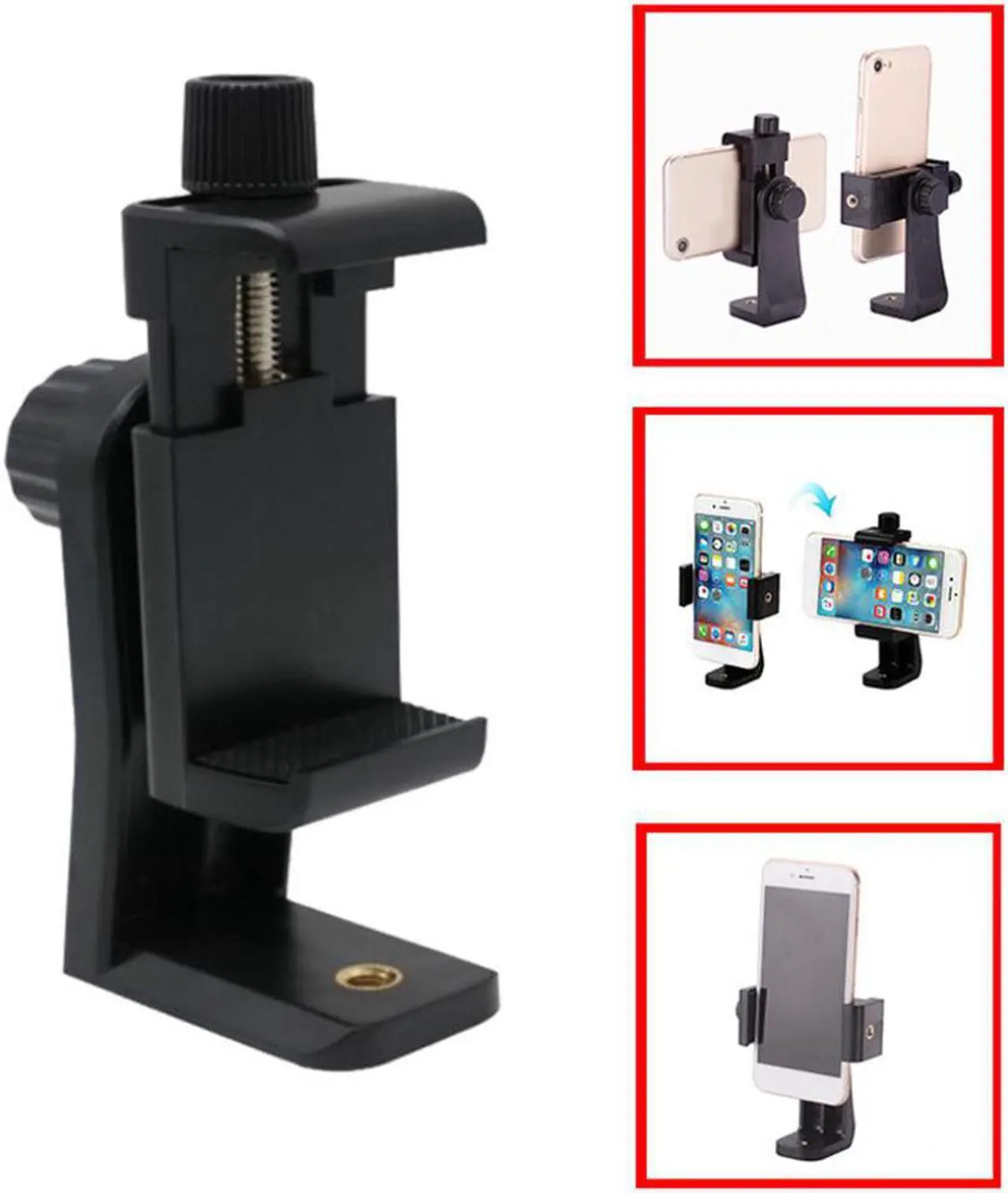2020 Universal Phone Tripod Mount Adapter Cellphone Clipper Stand ...