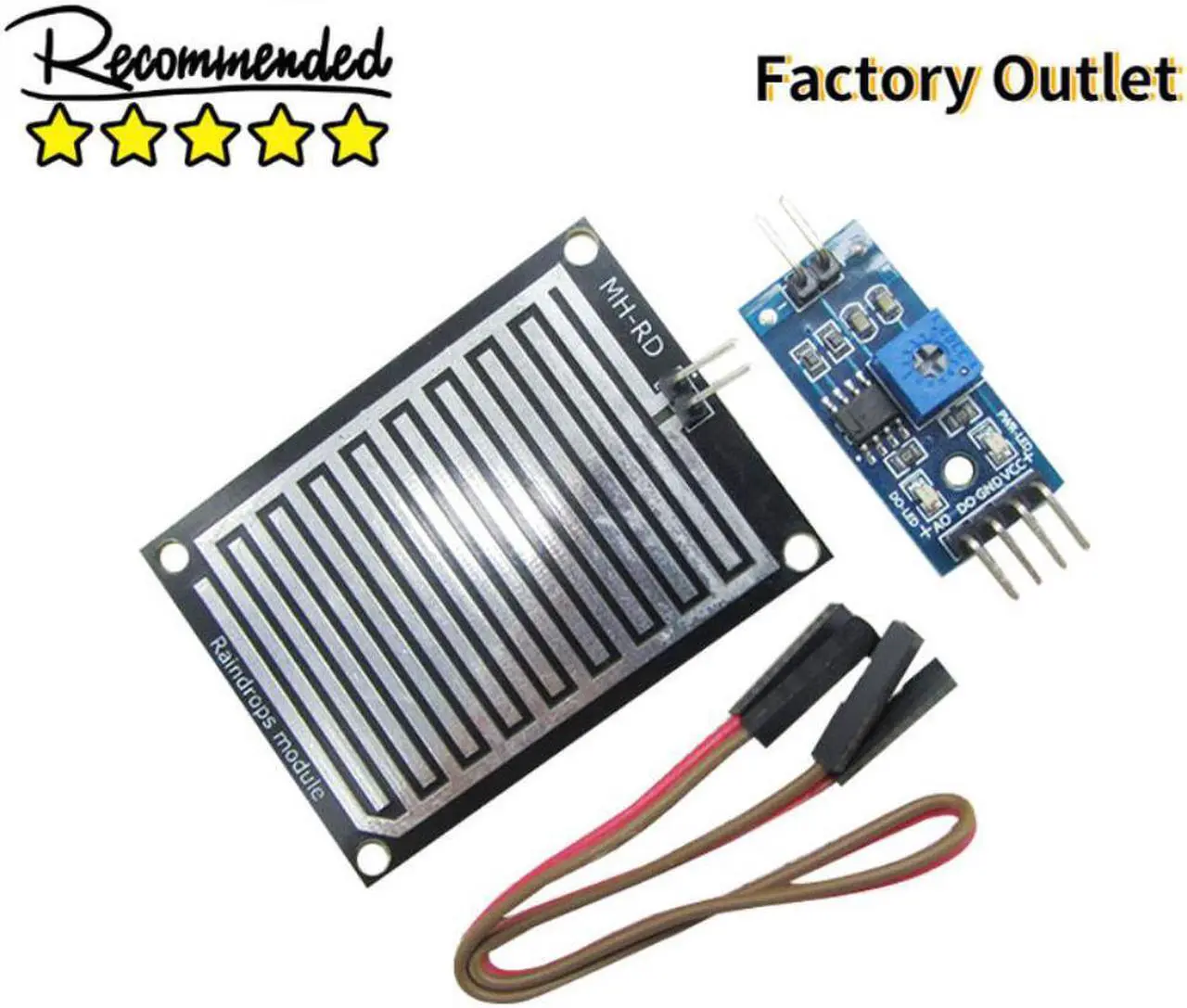 5 pcs Snow Raindrops Detection Sensor Module Rain Weather Module ...