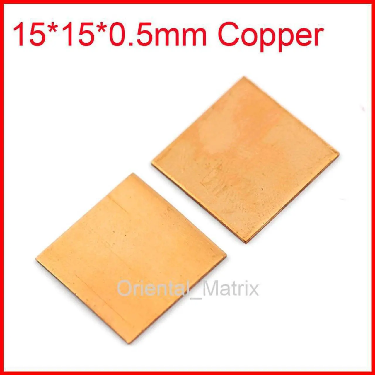 20pcs 15*15*0.5mm Copper Heat Sink ,Thermal Cooling Shim ,Copper Shim ...