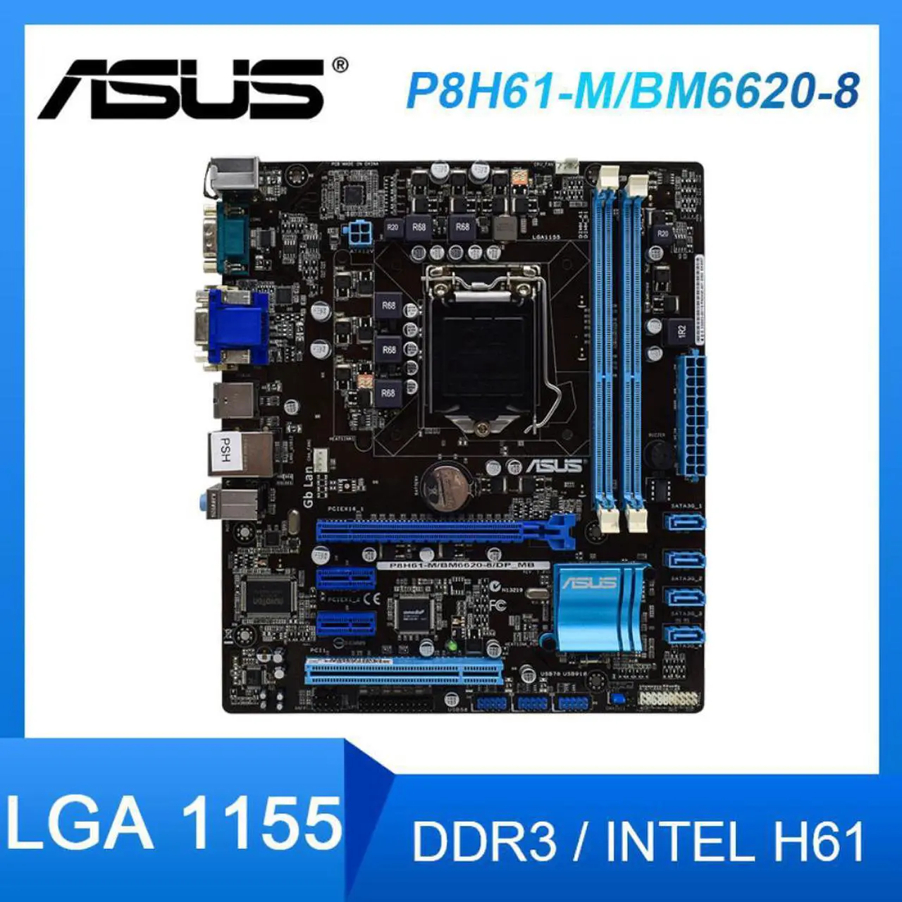 LGA 1155 Motherboard Asus P8H61-M/BM6620-8/DP_MB Motherboard 1155 DDR3 ...