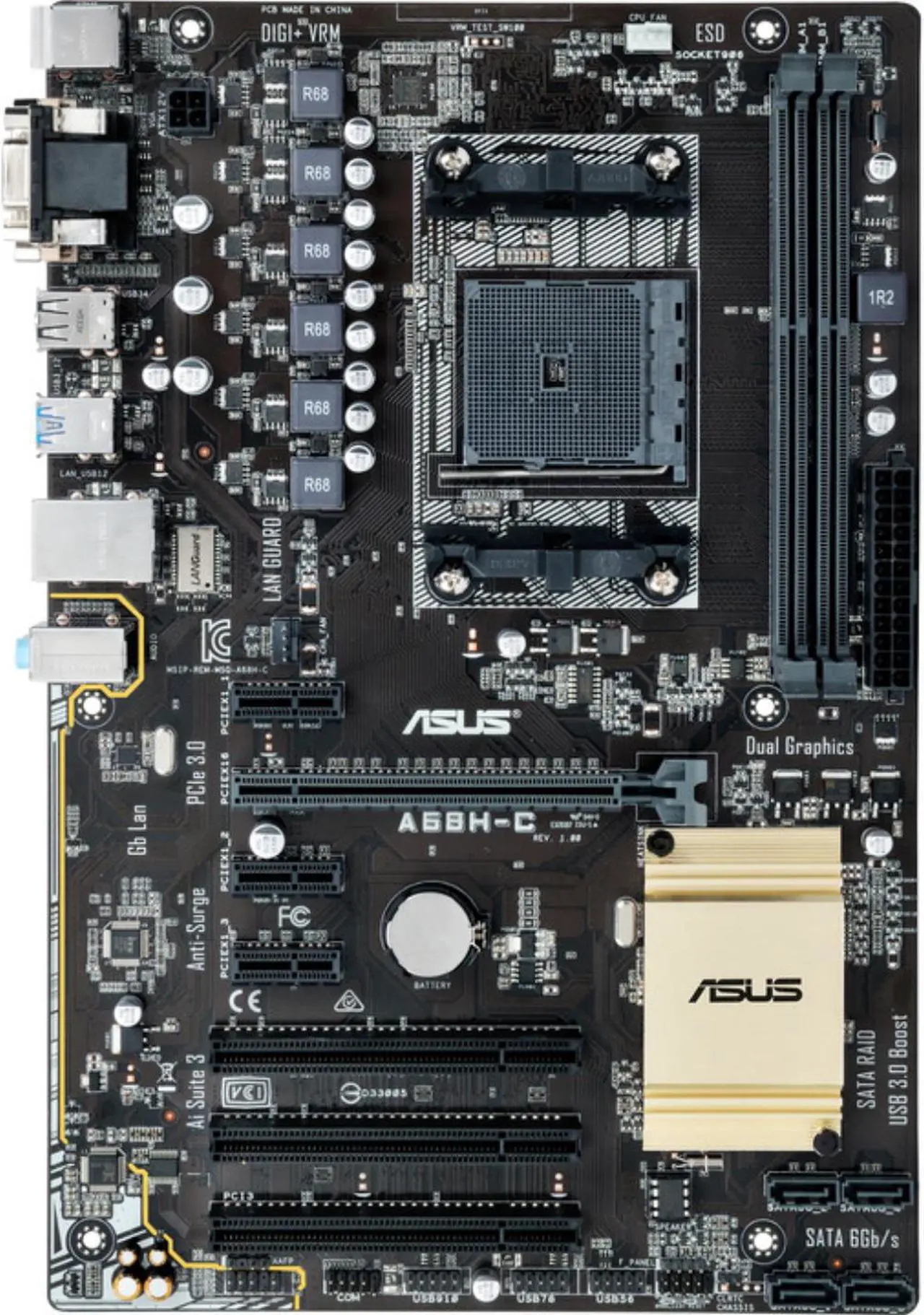 ASUA A68H-C Socket FM2+ Motherboard FM2+ DDR3 Motherboard 32GB AMD A68H ...