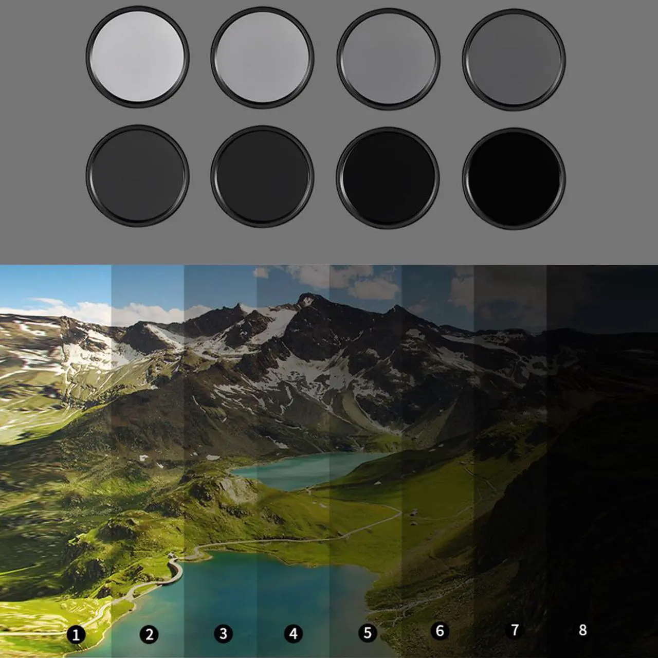 EF-R Optical Glass 43mm ND Filter Multilayer Coating For Canon Nikon ...