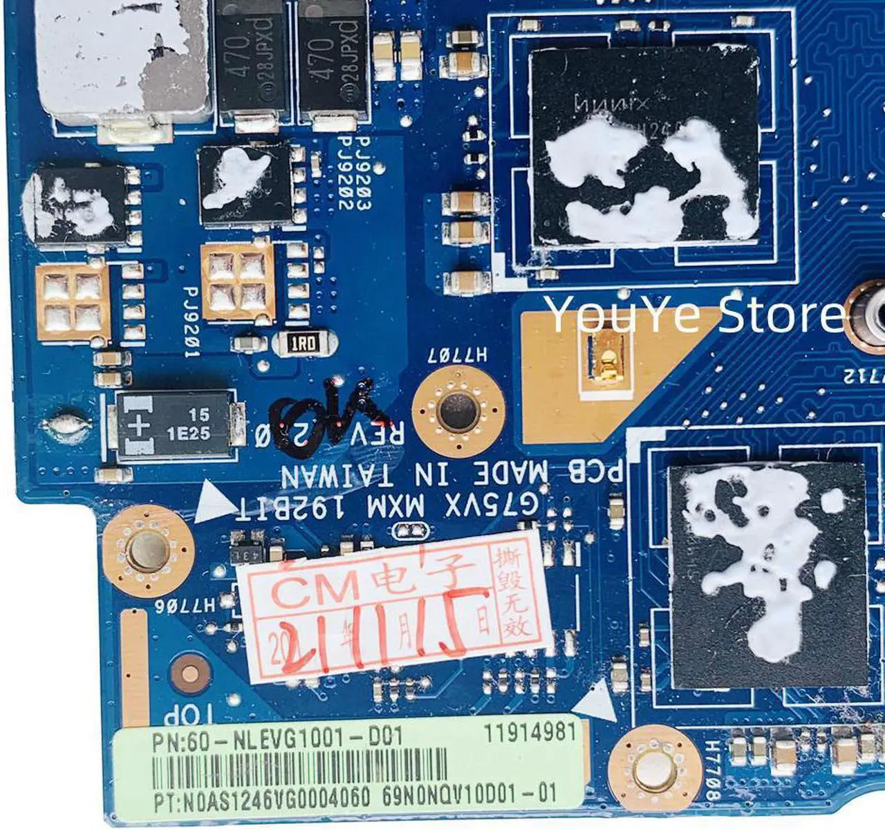 For Asus G75VX Laptop Graphic Card Heatsink FAN G75VX_ MXM_192BIT N13E ...