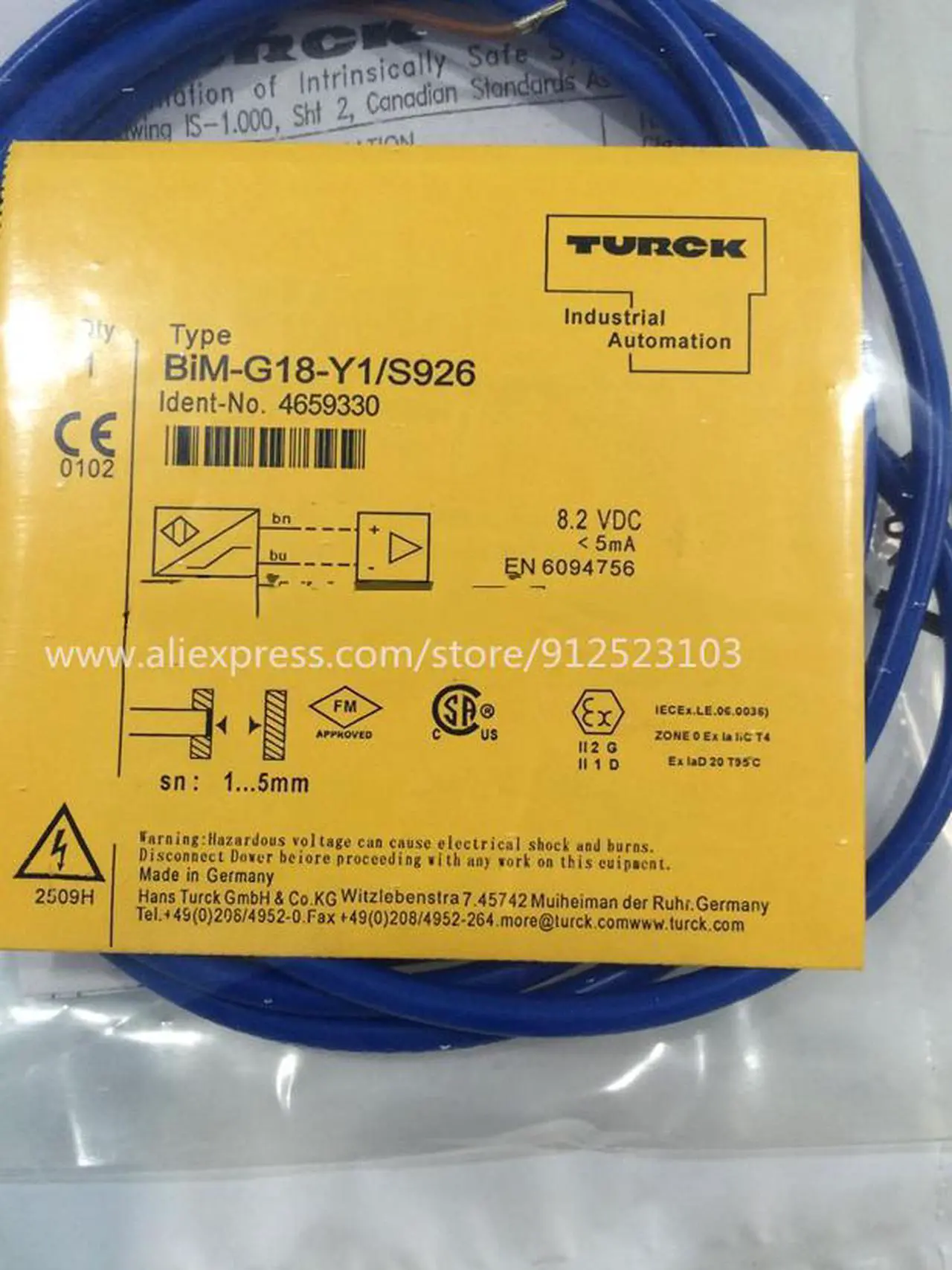 BIM-G18-Y1/S926 Turck Proximity Switch Sensors - Newegg.com