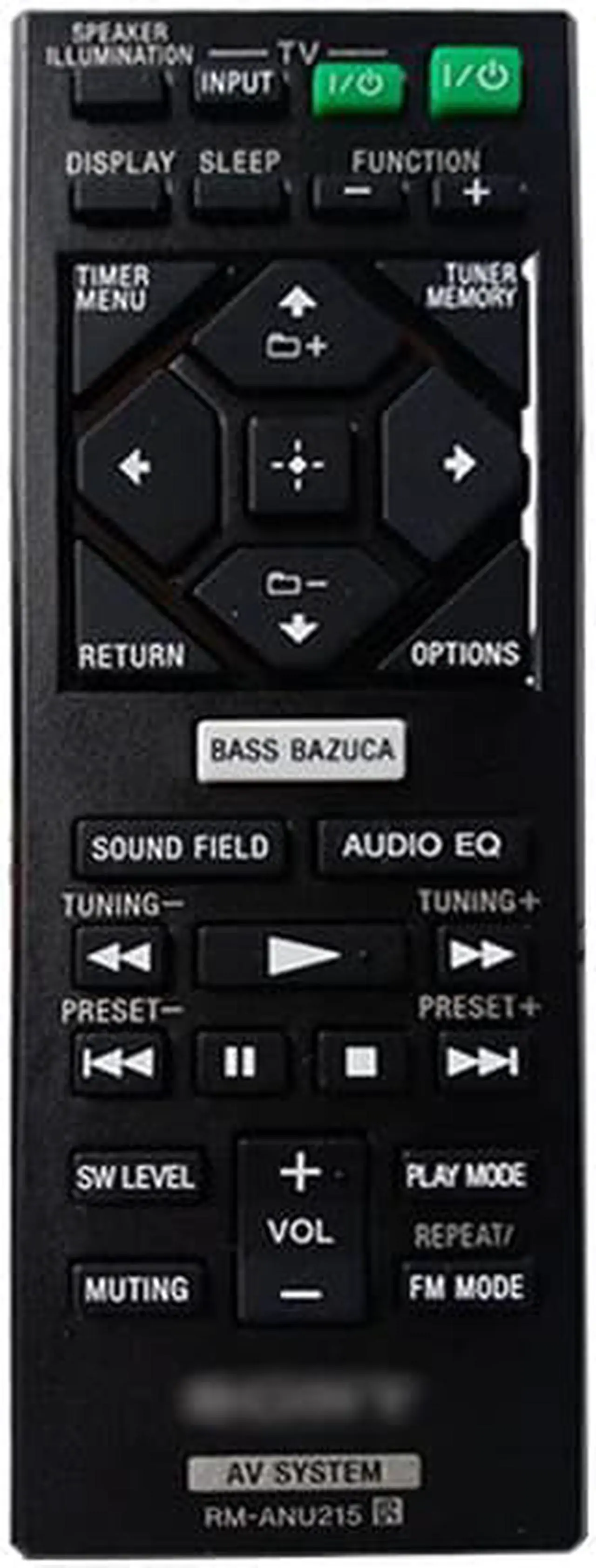home whispering wall audio remote control RM-ANU215 For Sony HT GT1 SS ...