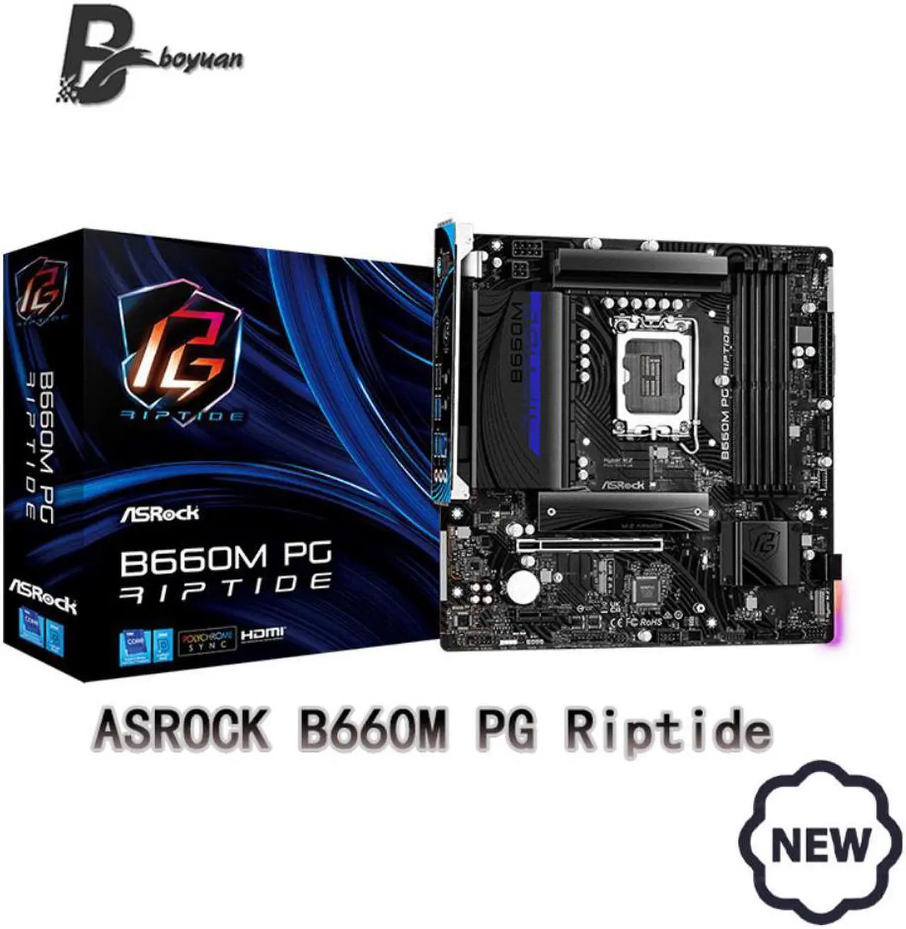 ASROCK B660M PG Riptide Intel B660 128G DDR4 PCIe 4.0 x16, Support 12 ...