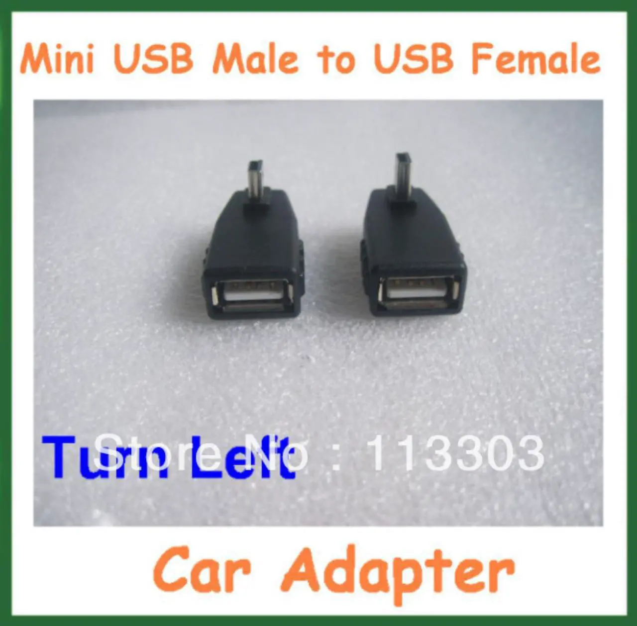 100pcs Car Adapter T style Mini USB Male to USB Female Adapter Turn ...
