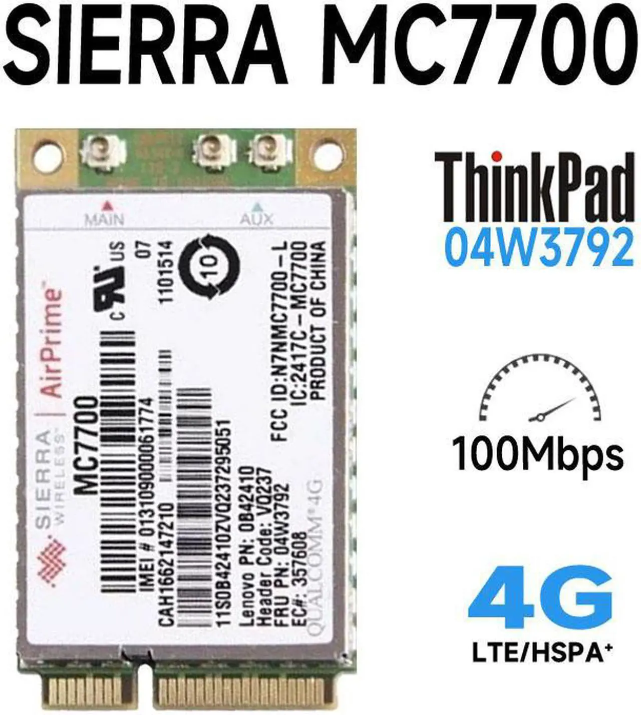 MC7700 Sierra Wireless GOBI4000 LTE 3G 4G Suit Japanese for thinkpa d ...