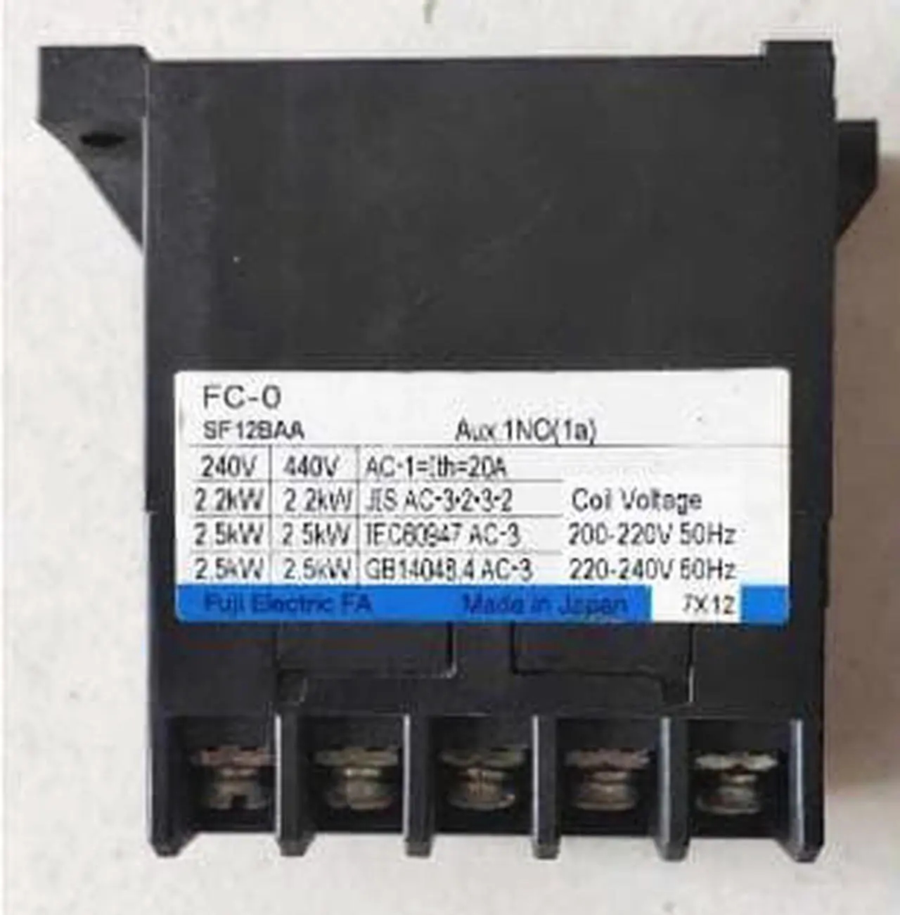 FC-0 SF12BAA 220VAC 20A Contactor - Newegg.com