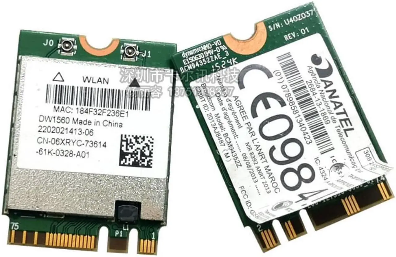 Broadcom BCM94352Z DW1560 BCM94360NG NGFF M.2 802.11AC dual band 2.4G ...