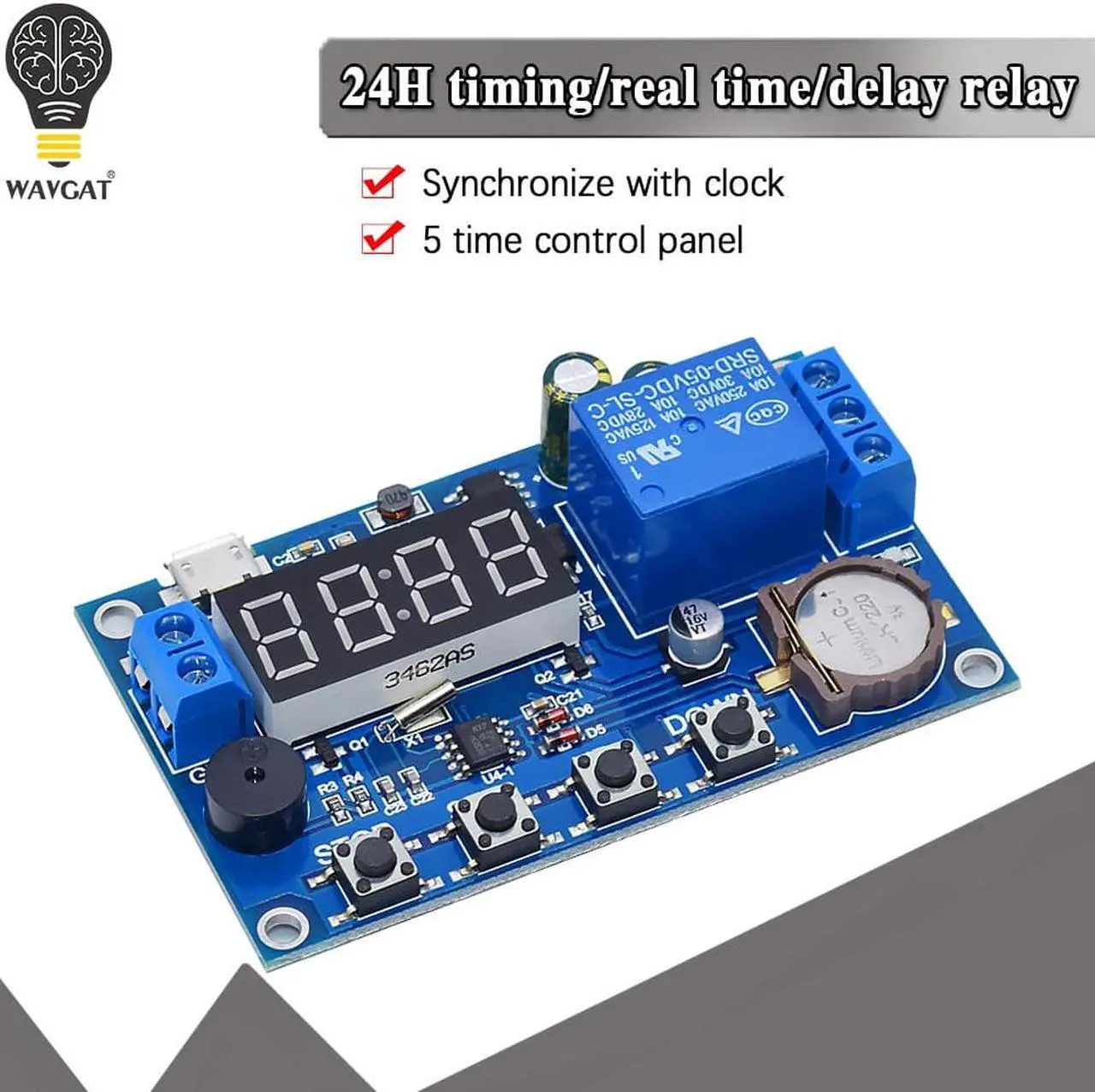 XY-BJ Real time Timing Delay Timer Relay Module DC5-60V Switch Control ...