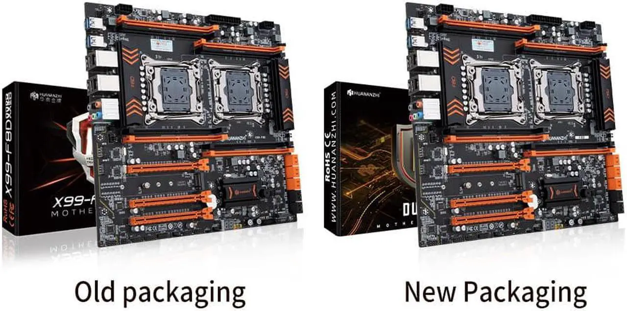 HUANANZHI X99 F8D LGA 2011-3 XEON X99 Motherboard Dual CPU support LGA ...