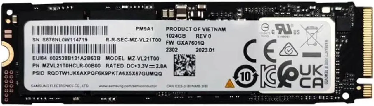 NEW Samsung PM9A1 1TB PCIe Gen 4 NVME SSD 7000MBs 2023 MODEL Solid ...