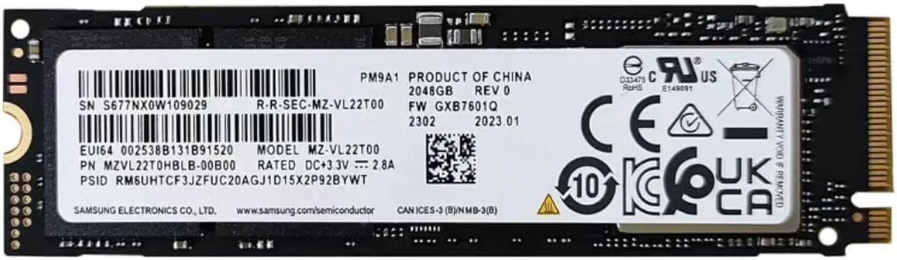 NEW Samsung PM9A1 2TB PCIe Gen 4 NVME SSD 7000MBs 2023 MODEL Solid ...