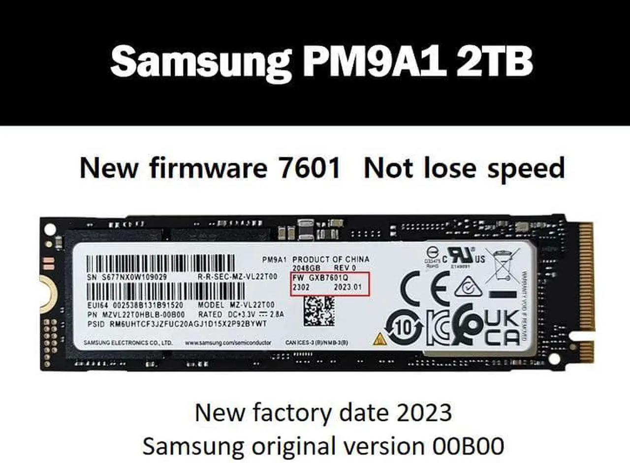 NEW Samsung PM9A1 2TB PCIe Gen 4 NVME SSD 7000MBs 2023 MODEL Solid ...