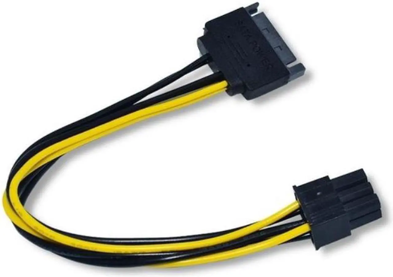 Desktop computer power SATA power port 15p to 6p graphics card power ...