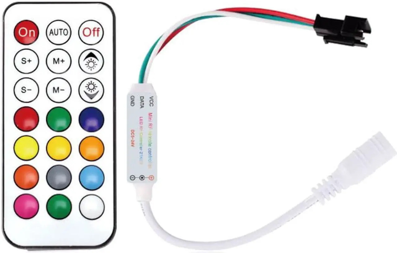 WS2811 WS2812B SK6812 Led Pixel Controller USB/DC MINI 3Keys RF 21Keys ...