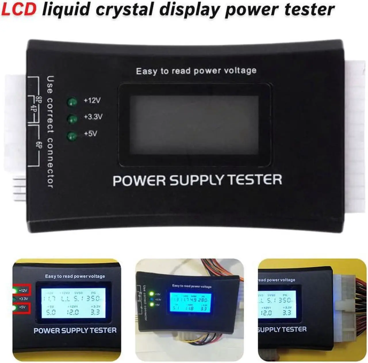 LCD Digital Power Supply Tester Portable Computer Power Tester - Newegg.com