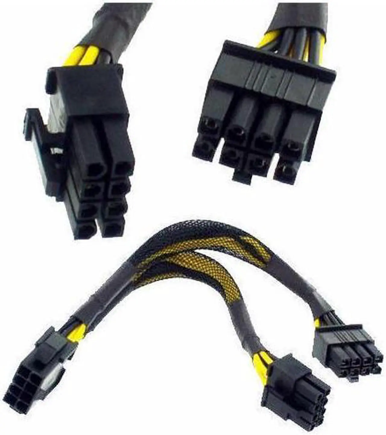 BUCIER Power EPS 12V 8 pin to Dual 8 pin Y Splitter PSU Power Cable ...