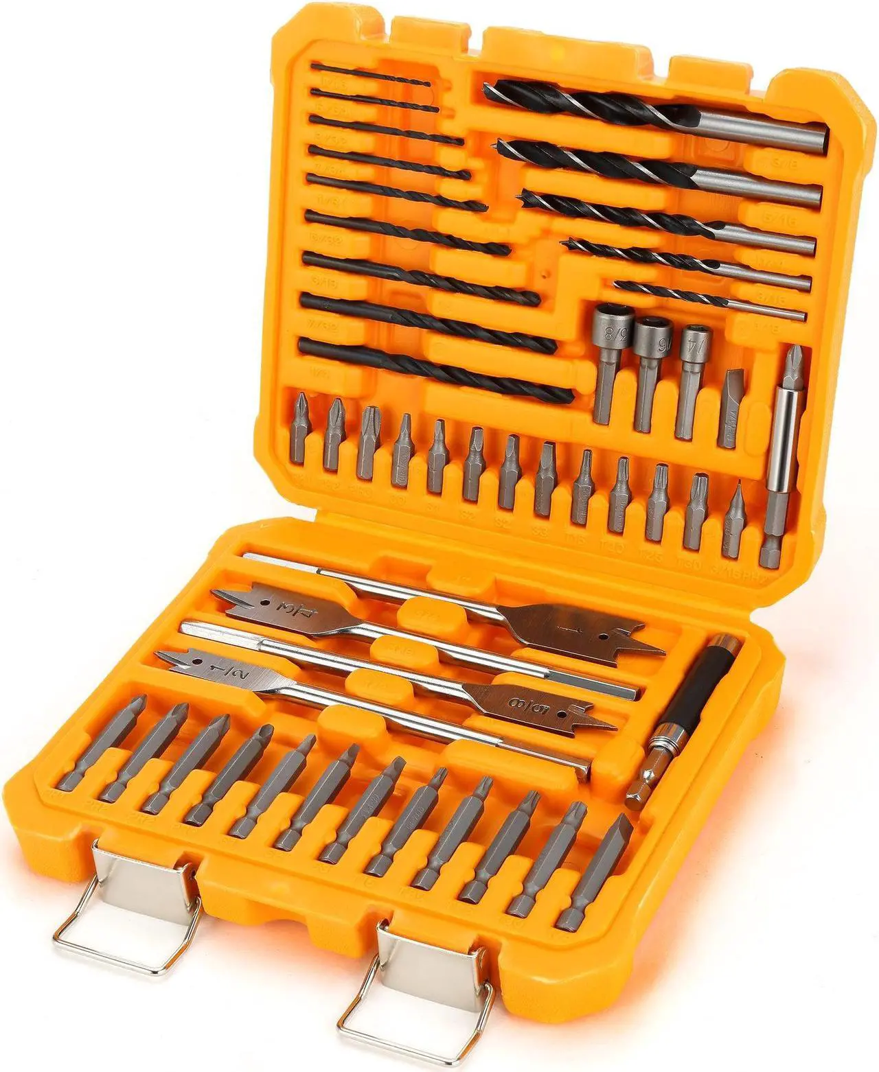 MOTORHEAD 50-Piece Screwdriver & Drill Bit Set, Woodworking, Flat Spade ...