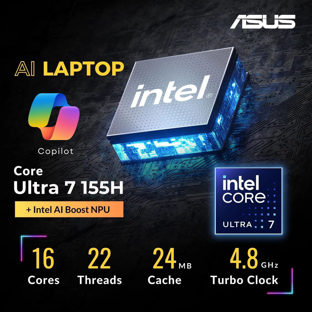 ASUS 2024 Vivobook 15 AI Laptop, 15.6" OLED Displa, Core Ultra 7 155H ...