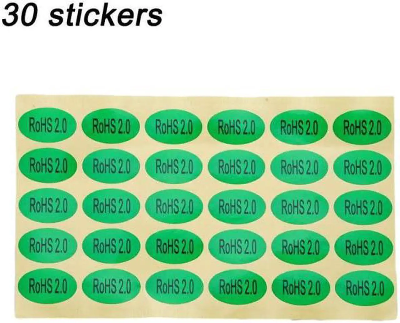 1Pcs 30 Stickers Ellipse ROHS Label Tags Oval Environmental Sticker For ...