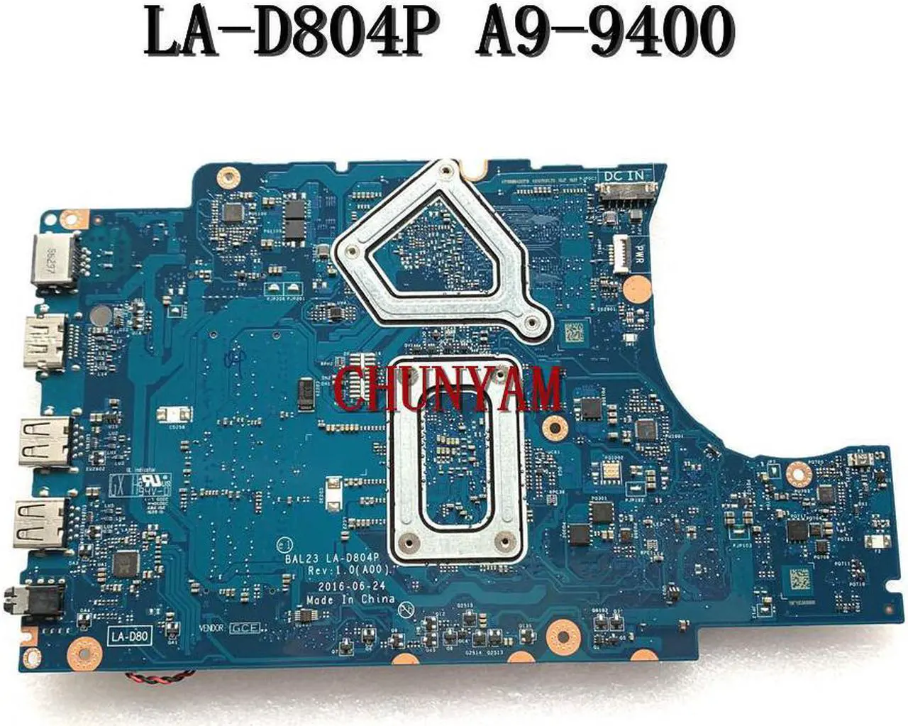 BAL23 LA-D804P FOR INSPIRON 15 5565 Laptop Motherboard A9-9400 R5 M435 ...