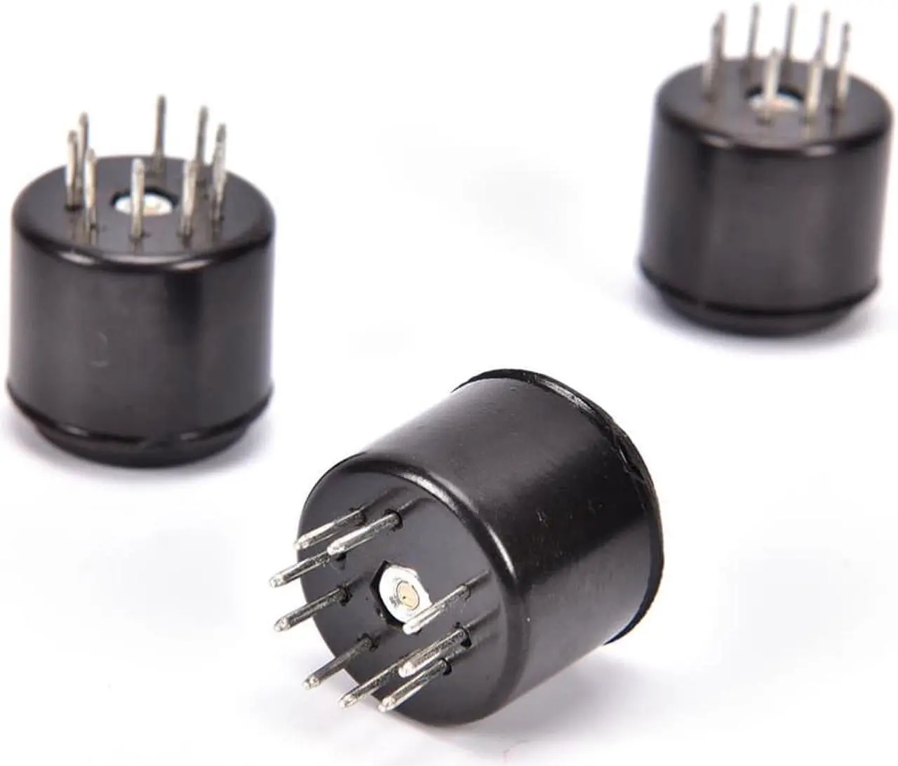 Black Electrical Plugs Sockets 9 Pin 1500V Bakelite Vacuum Tube Socket ...