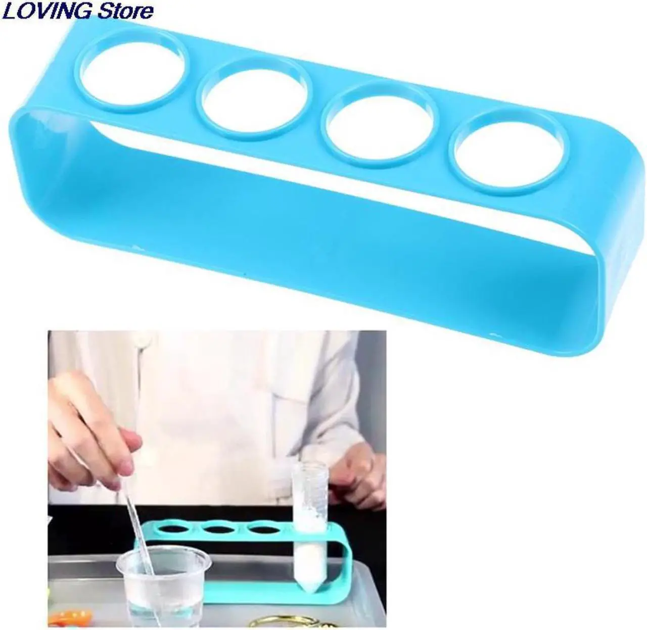 4 Holes Holder Support Burette Stand Lab Test Tube Stand Shelf School ...