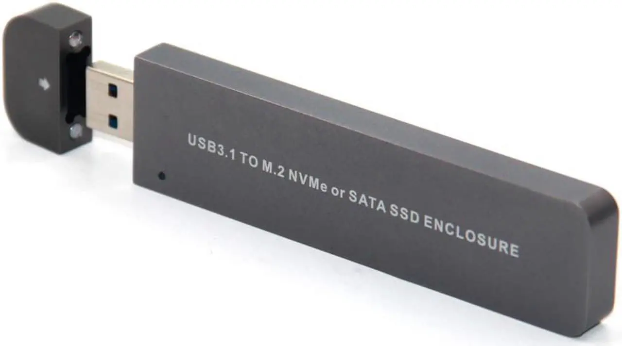 NVME/SATA M2 SSD Case USB3.1 M.2 NVMe/SATA Mobile Hard Drive Case External SSD Box Suppor 2TB ...