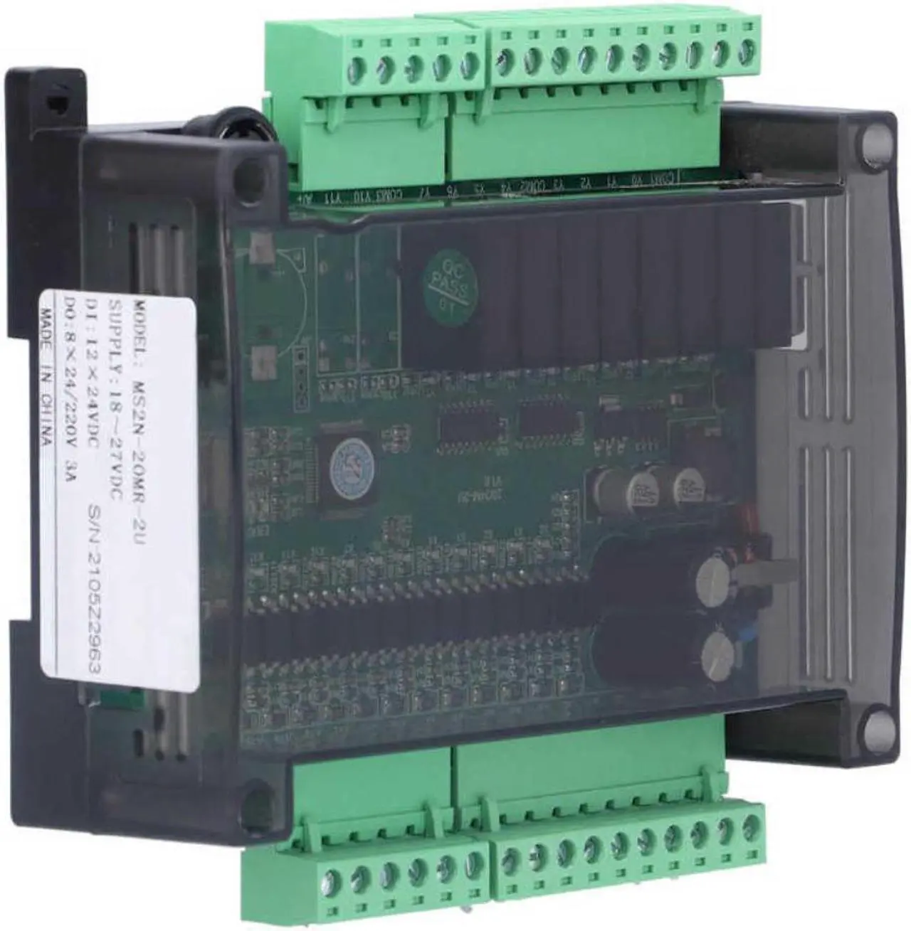 PLC Industrial Control Board with Shell Programmable FX2N Controller MS2N-20MR-2U Programmable ...
