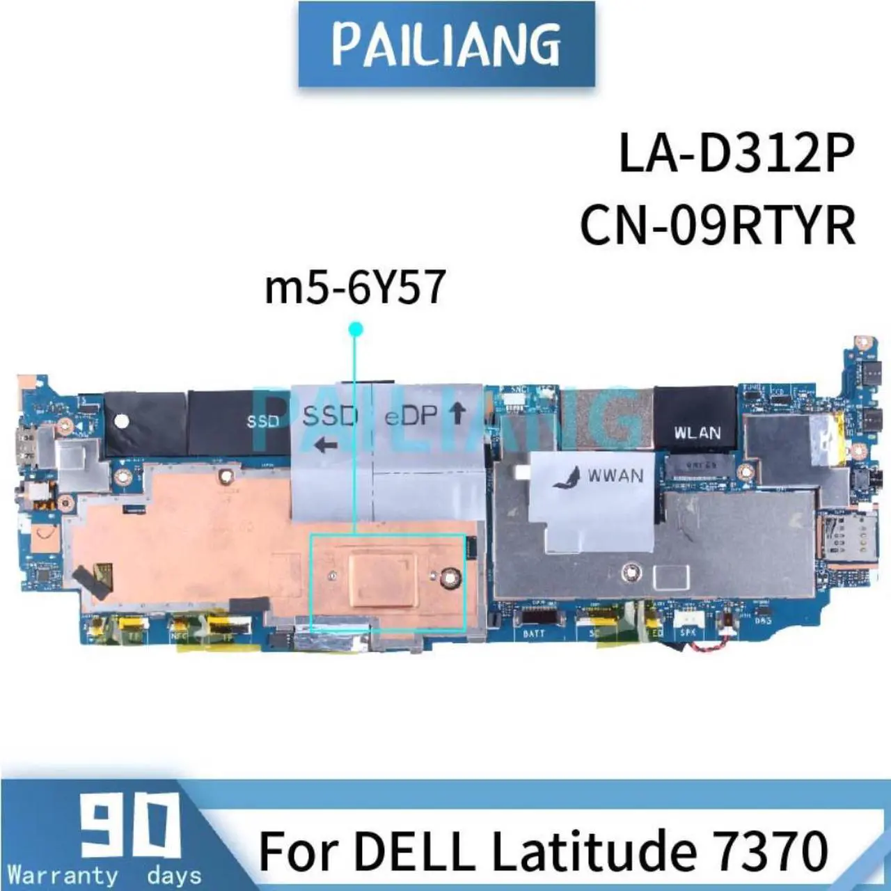 For DELL Latitude 7370 E7370 M5-6Y57 8GB Laptop Motherboard LA-D312P ...