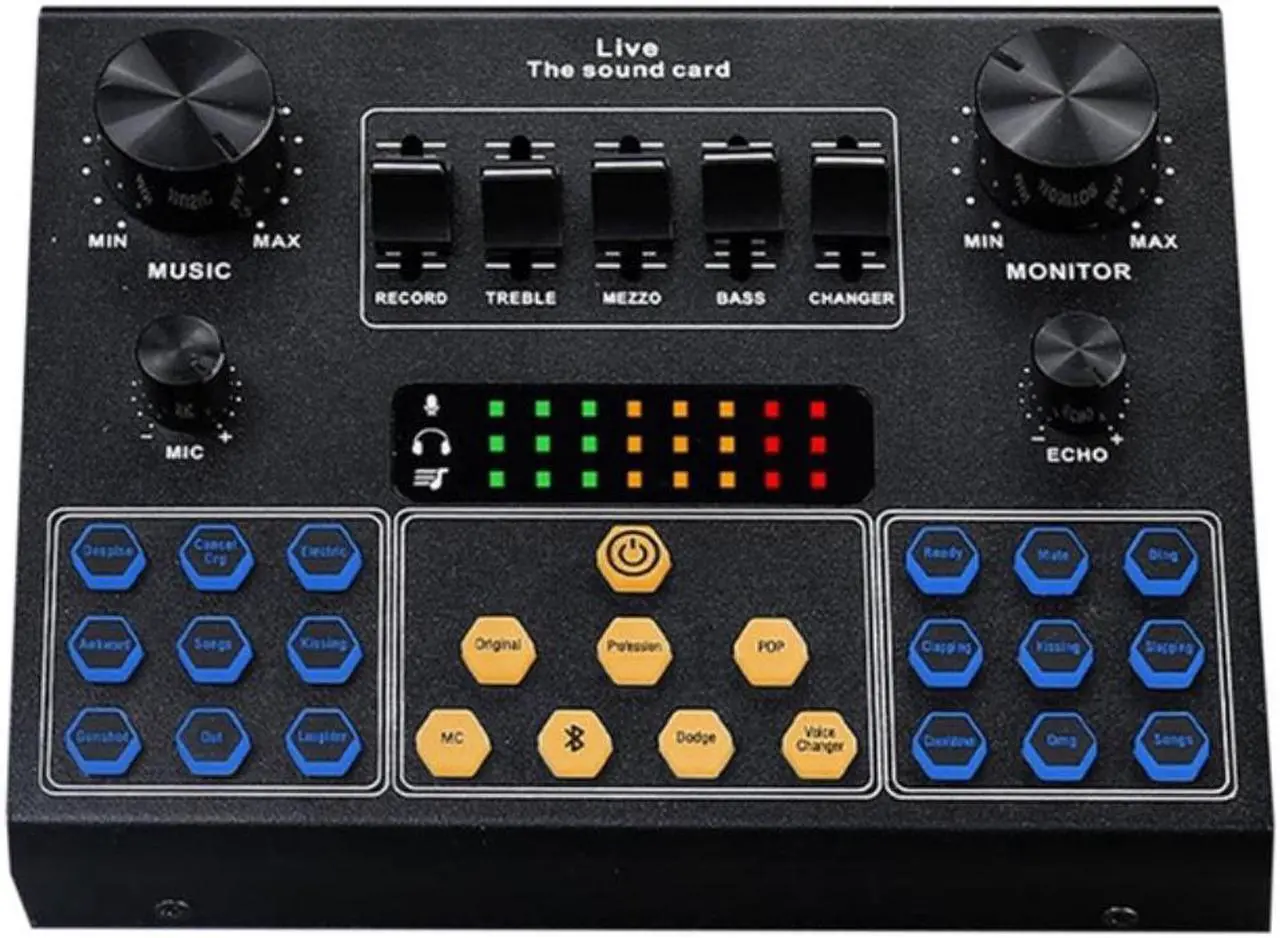 Live Sound Card V9 Voice Change Audio Mixer Adapter Card with Variety ...