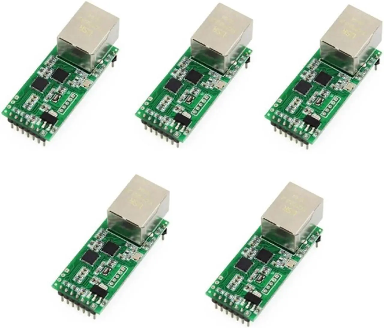 5Pcs USR-TCP232-T2 Tiny Serial Ethernet Converter Module Serial UART TTL to Ethernet TCPIP ...