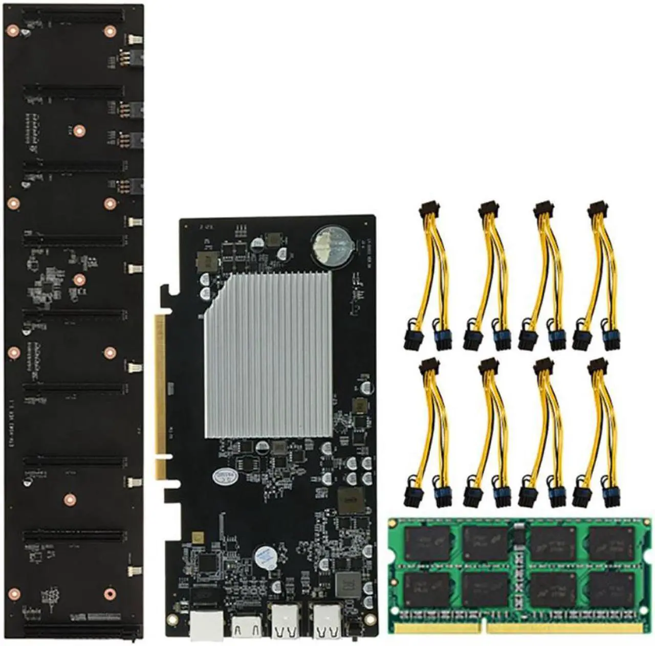 ETH-HSW3 BTC Mining Motherboard 8XPCIE X16 Graphics Card Slot 67mm ...