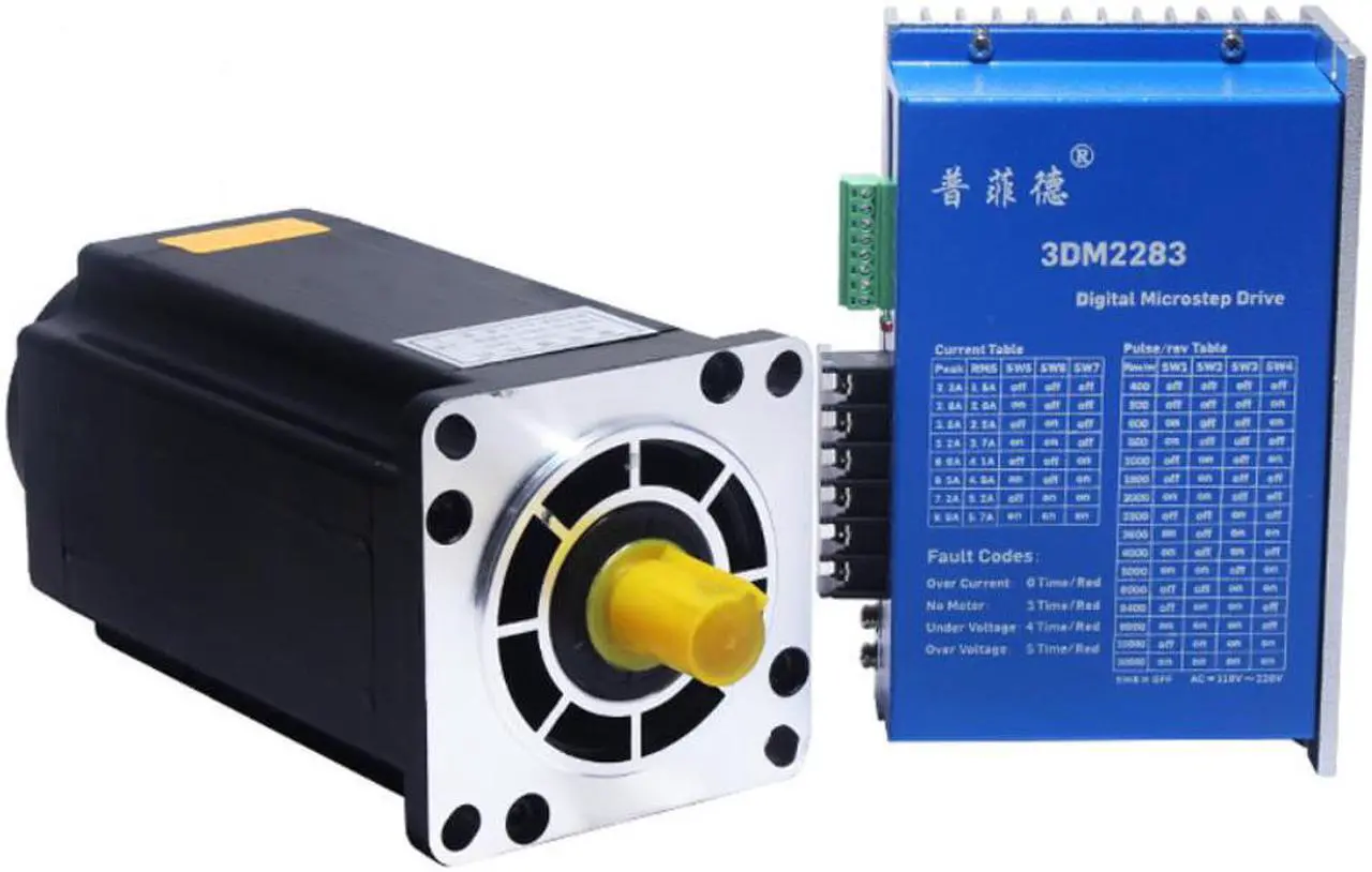 110 three-phase stepper motor set 220V 110BYG350D torque 20N M + driver ...