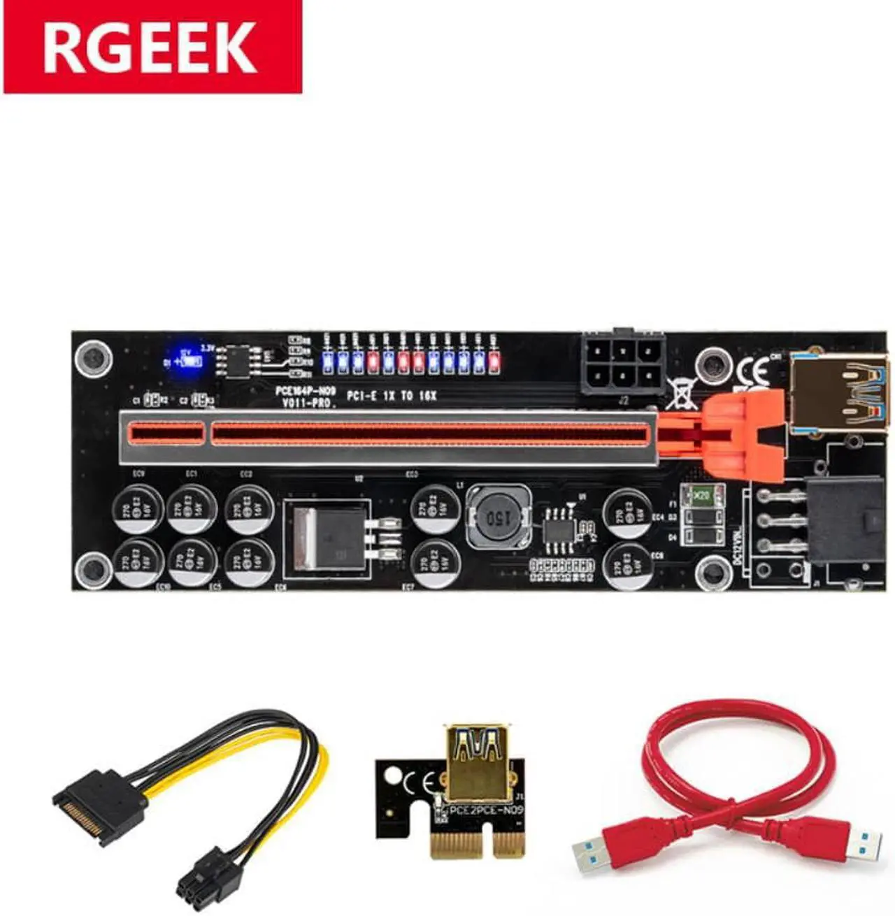 est V011 PRO Pcie Riser Pci Express Riser 011S Plus For Video Card Pci ...