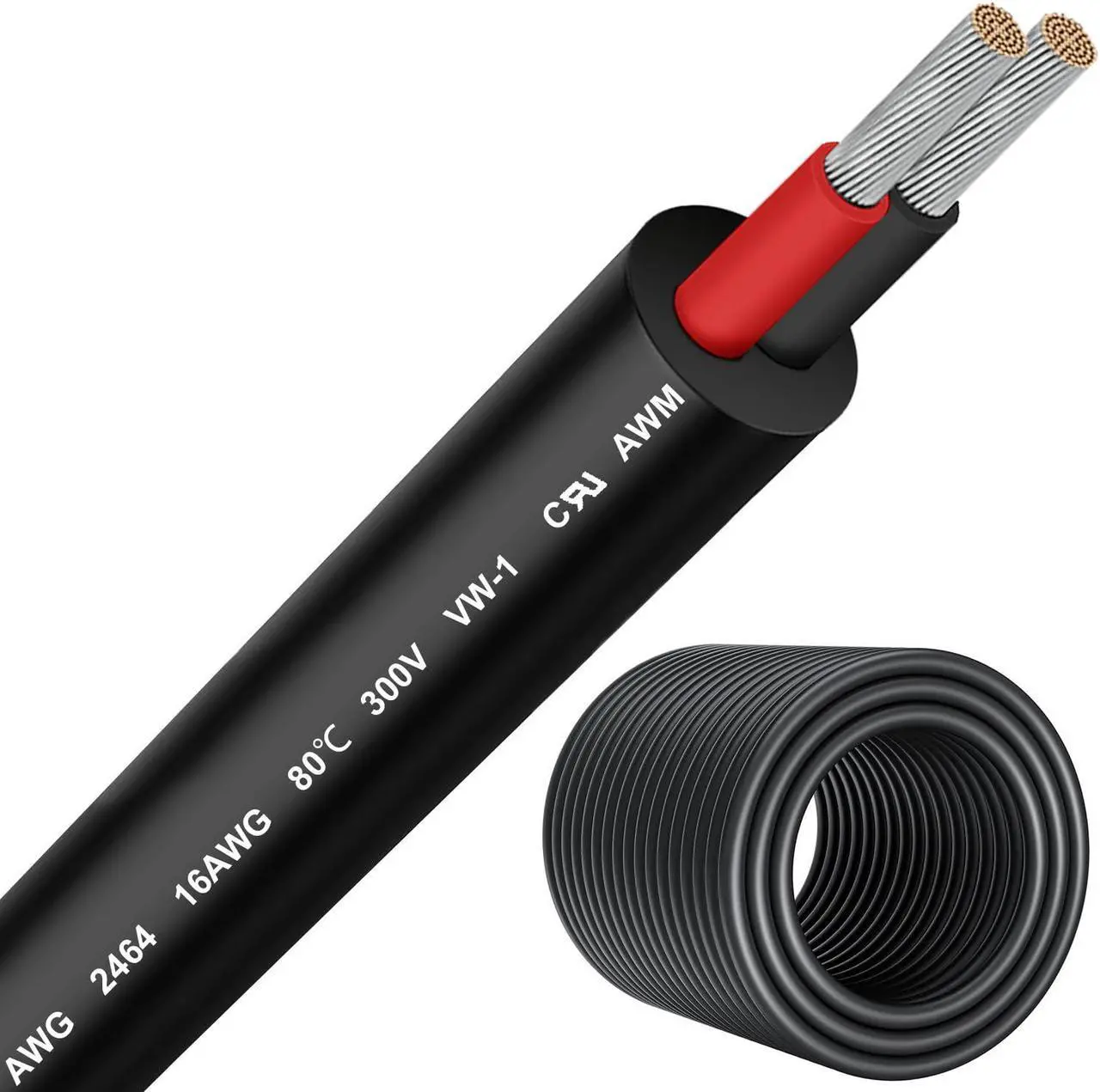 16 Gauge Electrical Wire 50FT, 16/2 Stranded Low Voltage Landscape ...