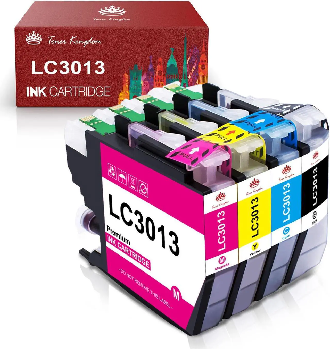 4-Pack LC3013 XL Ink Cartridge compatible for Brother LC3011 MFC-J491DW ...