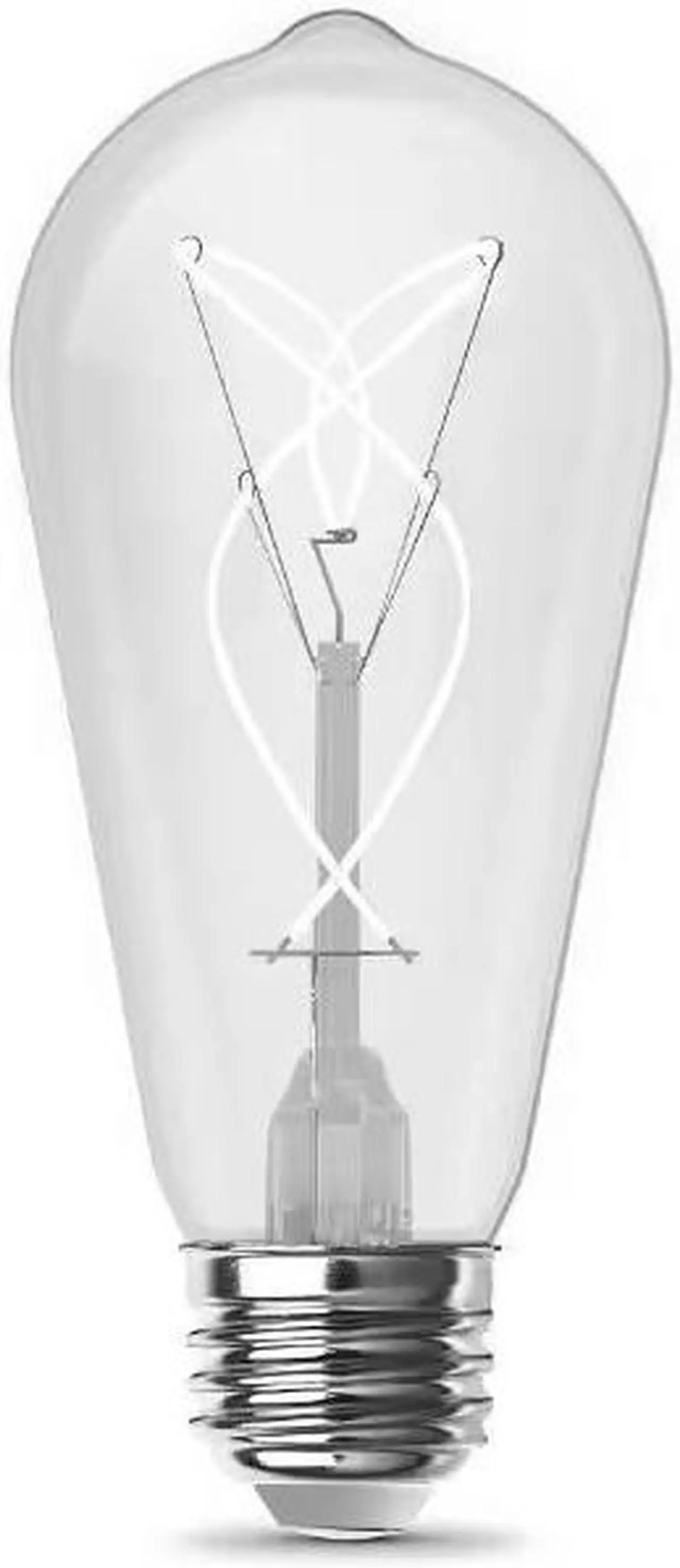 60-Watt Equivalent ST19 Dimmable Knot White Thin Filament Clear Glass ...