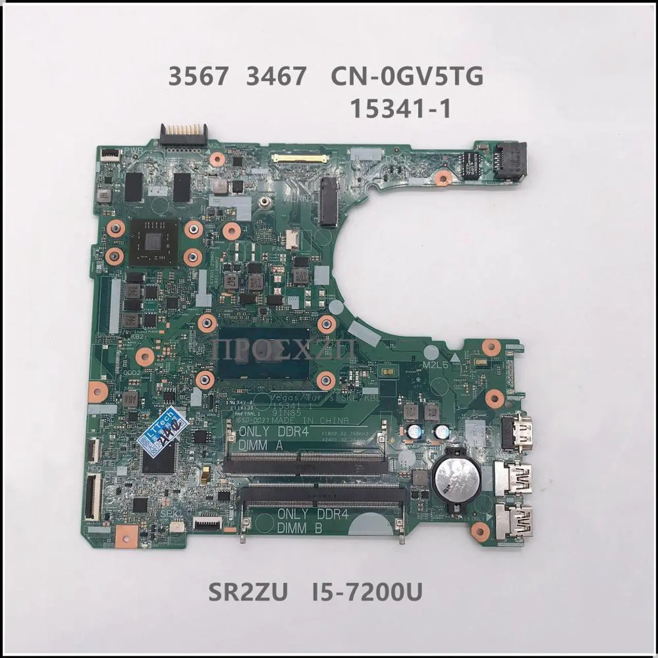 3567 3467 3568 CN-0GV5TG 0GV5TG GV5TG Laptop Motherboard 15341-1 ...